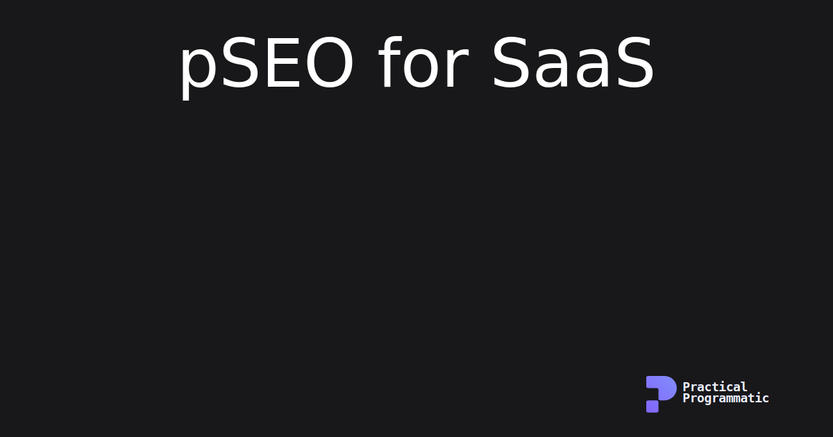 pSEO for SaaS